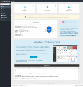 Admin Dashboard – Webuzo