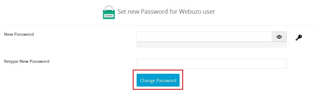 Change Password v2 – Webuzo