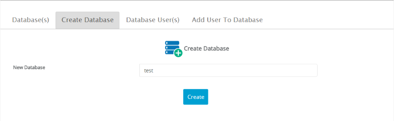 Manage Databases – Webuzo