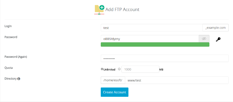 Manage FTP – Webuzo
