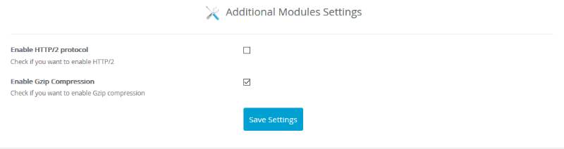 Webserver Module Configuration – Webuzo