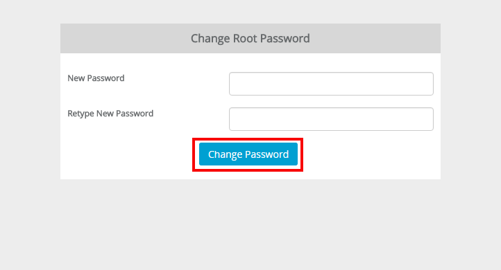 Change Root Password – Webuzo