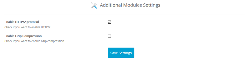 Webserver Module Configuration Webuzo