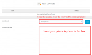 Install SSL Certificate – Webuzo