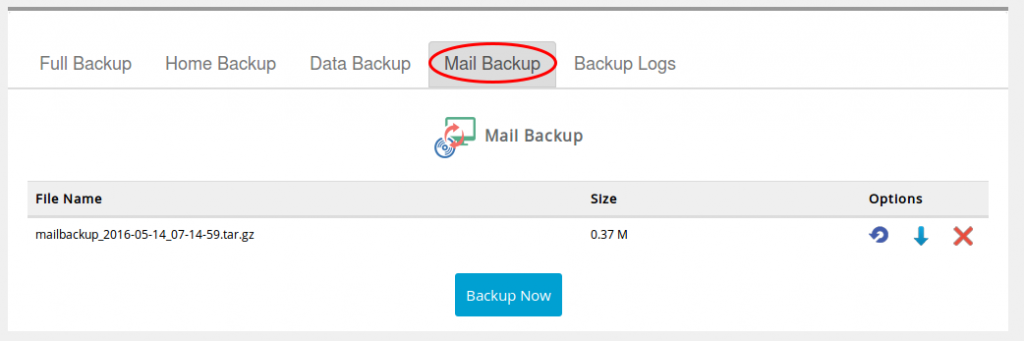 Webuzo Backup and Restore – Webuzo