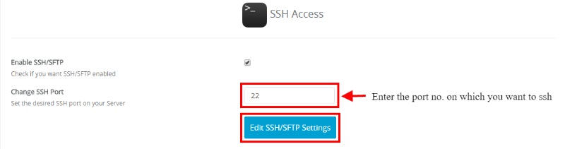 SSH Access – Webuzo