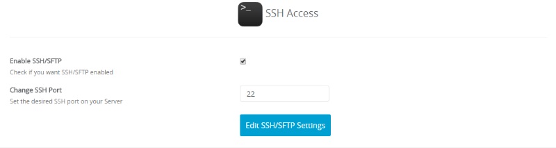 SSH Access – Webuzo