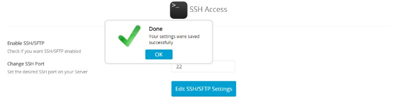 SSH Access – Webuzo
