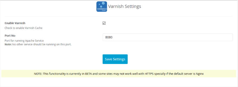 Webserver Module Configuration – Webuzo