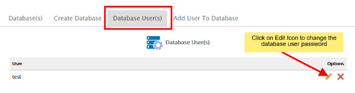 Change Database Password – Webuzo