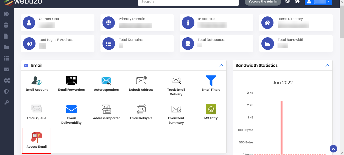 Access Emails – Webuzo