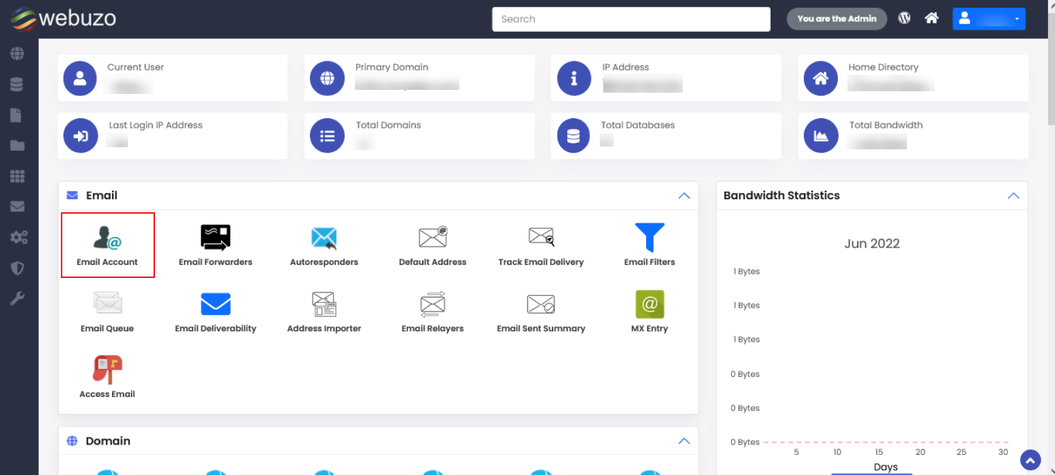 Change Email Password – Webuzo