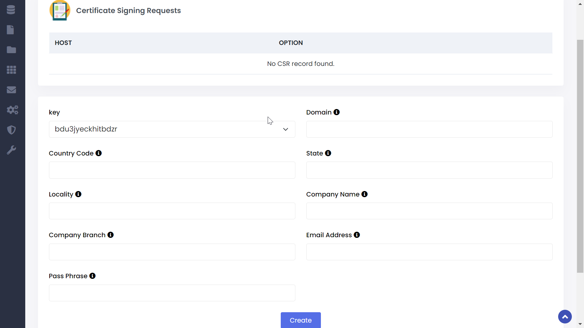 Create Certificate Signing Request – Webuzo Create Certificate Signing Request – Webuzo